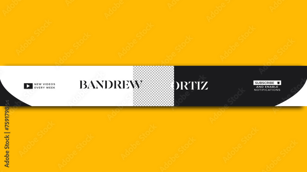 Professional youtube banner cover template channel art design Stock ...