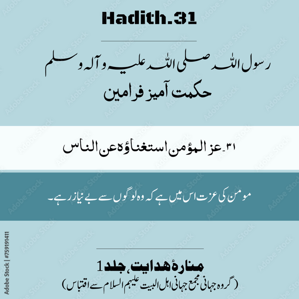 Beautiful hadith of the Prophet Muhammad .Farman e Rasool ALLAH S.A.W.W ...