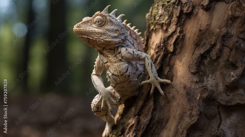 Nature's artistry is showcased as the frill-necked lizard blends ...
