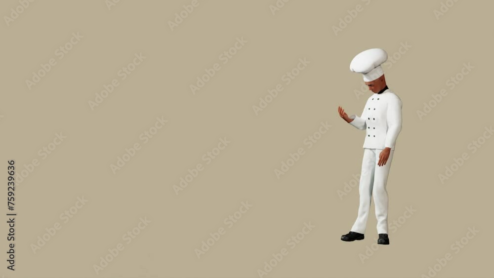 Emotive 3D animation video featuring a sad male chef character. Ideal ...