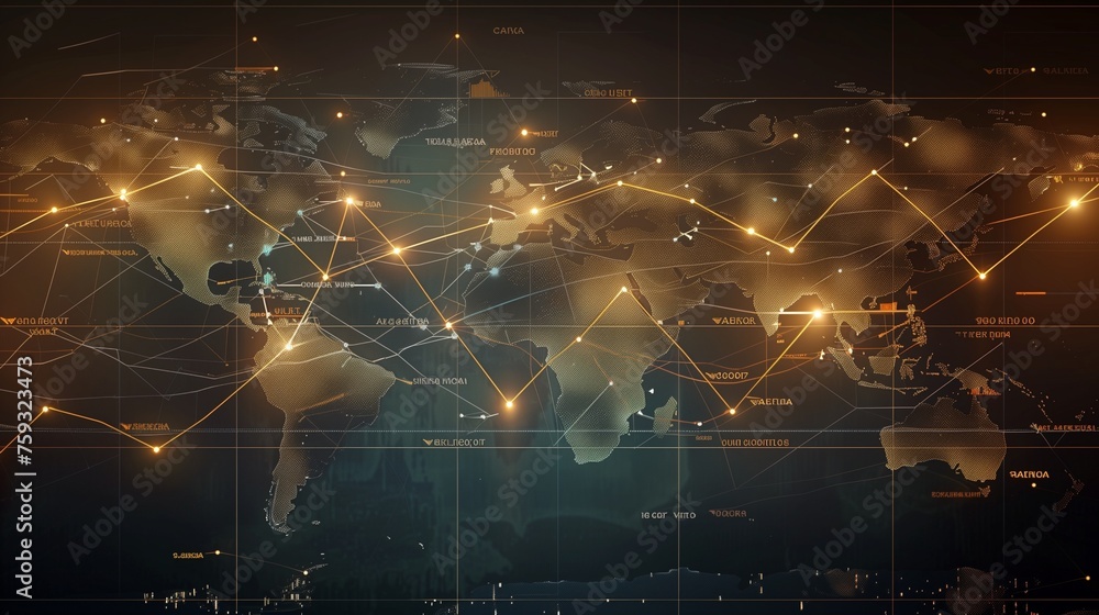 A sophisticated forex chart with a classic touch, featuring a vintage ...