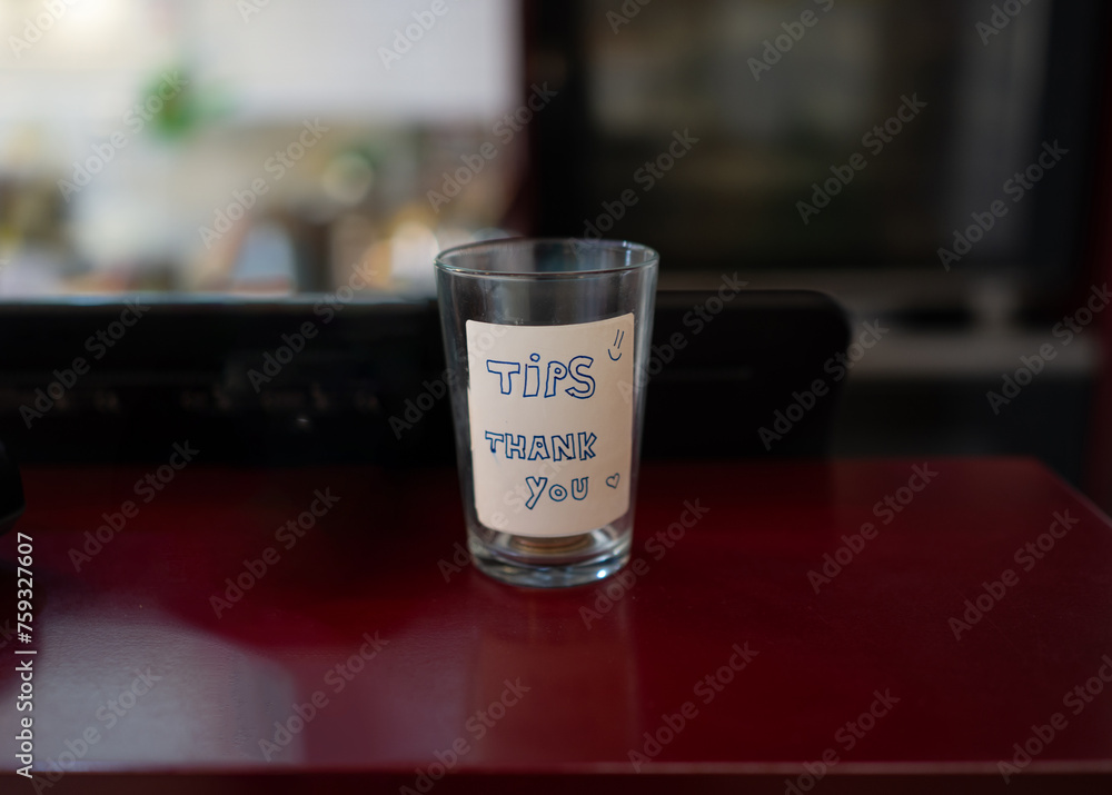 Cute Glass for Tips Stock Photo | Adobe Stock