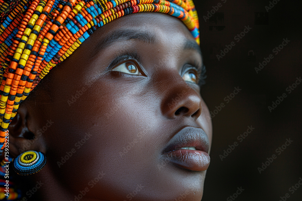 Beautiful female african: stunning portrait of an elegant woman ...
