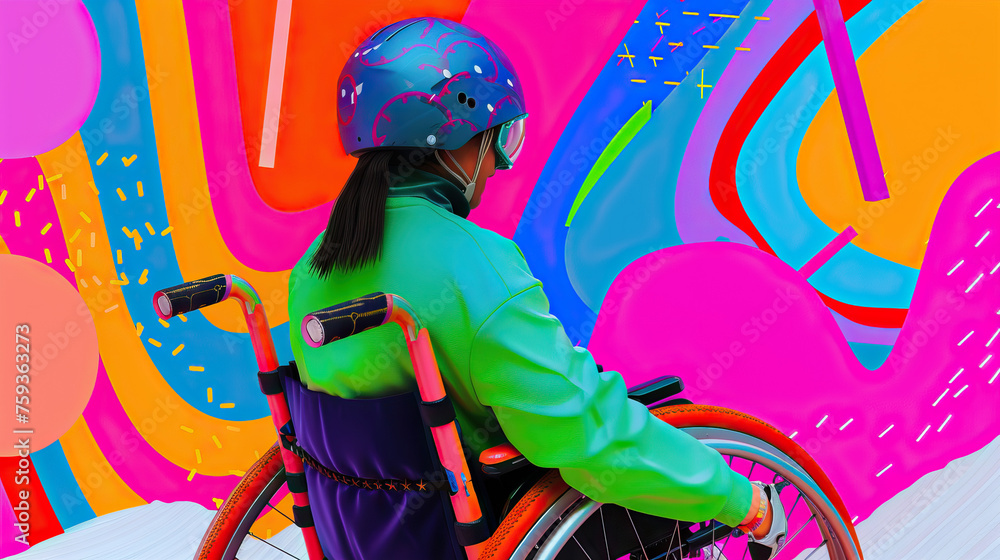 Person with physical disabilities participating in adaptive sports ...