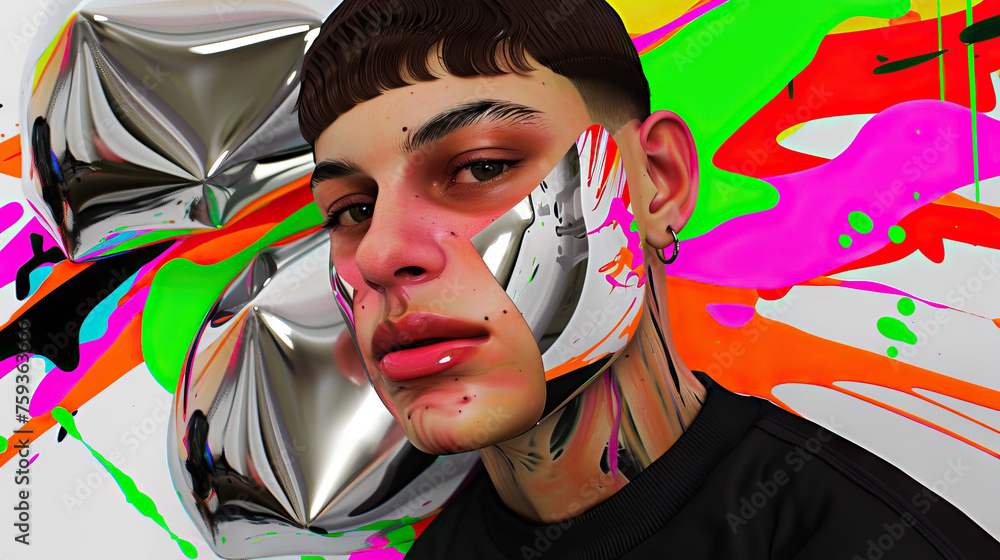 Person with a visible scar embracing their unique beauty and resilience ...