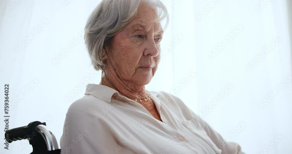 Elderly, thinking and person with a disability in home with dementia ...