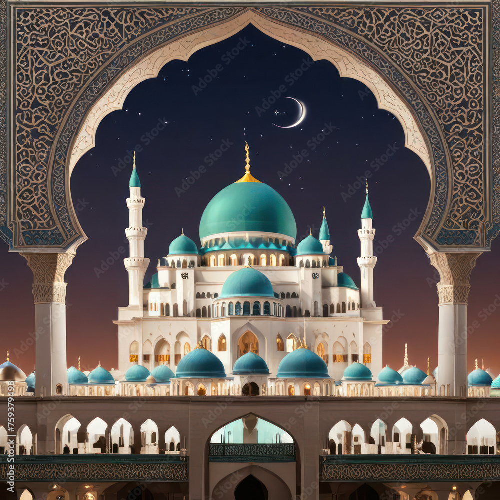 ramadan poster, ramadhan benner or ramadhan template or ramadan mosque ...