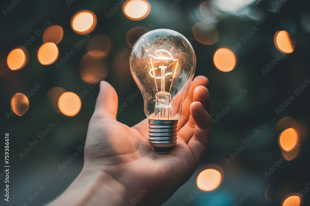 Holding hands together holding a fluorescent light bulb, Light Bulb ...