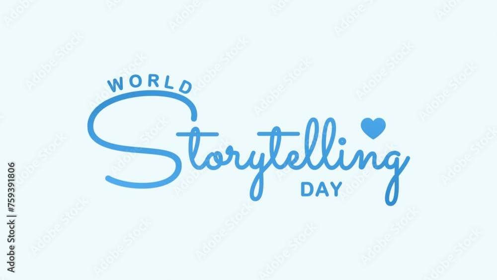 World Storytelling Day Text Animation. Great for World Storytelling Day ...