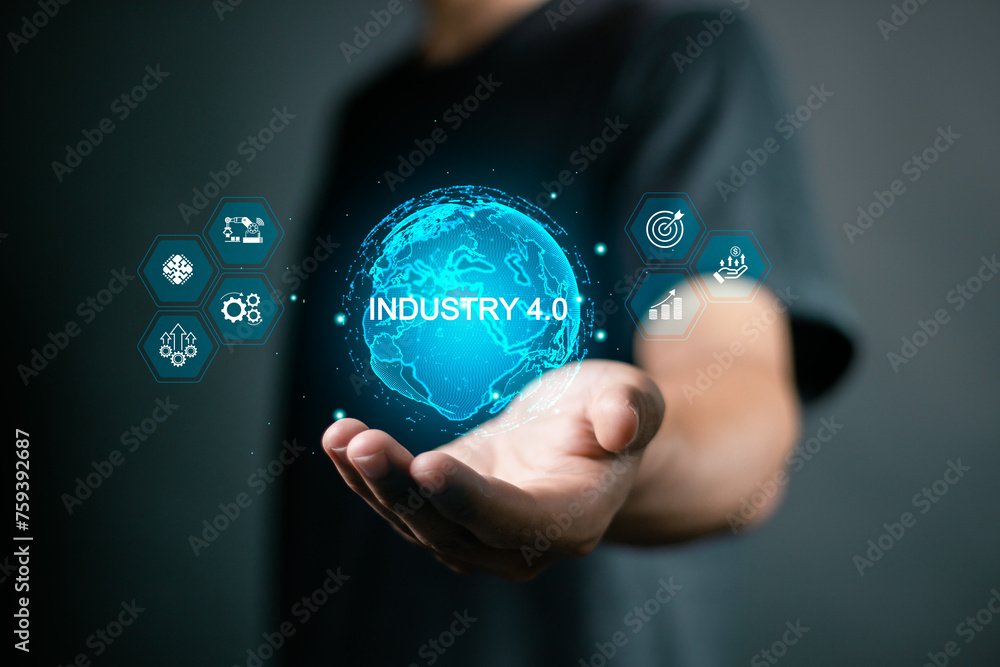 Smart factory automation and industry 4.0 concept. Smart industrial ...