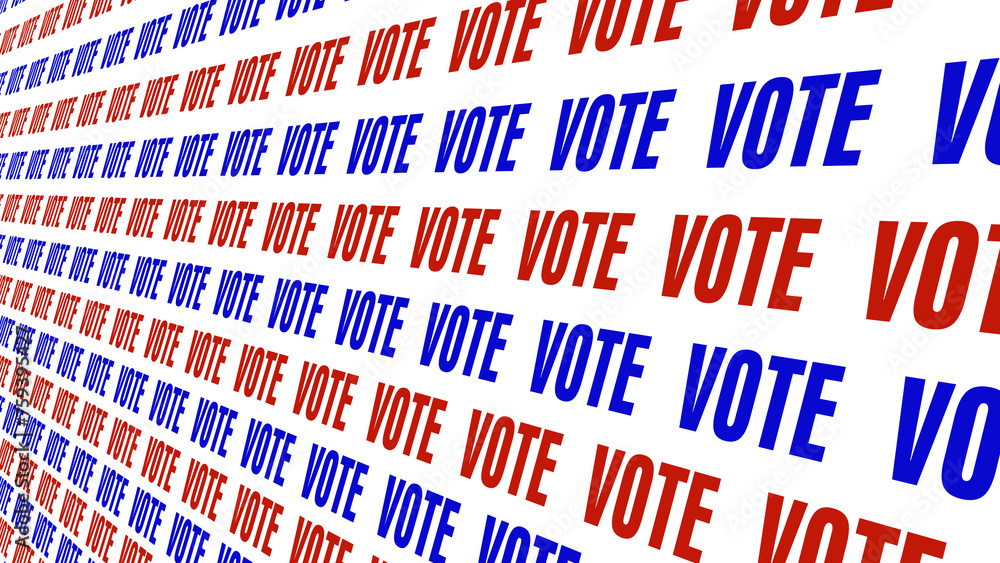 Politics meets design presidential election vote text on white ...