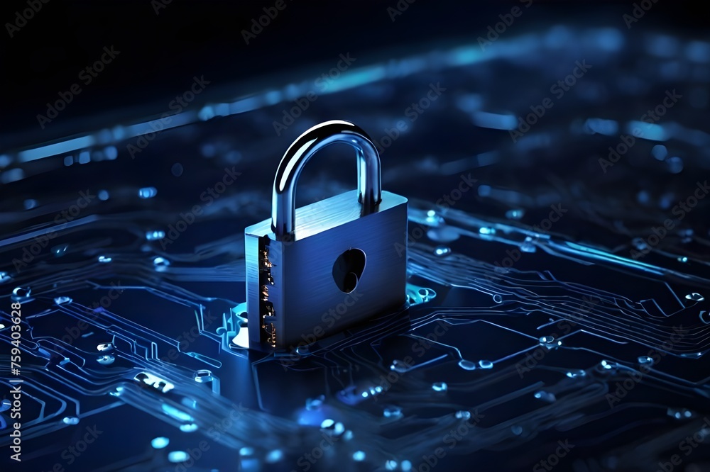 Cybersecurity And Privacy Concepts To Protect Data Lock Icon And
