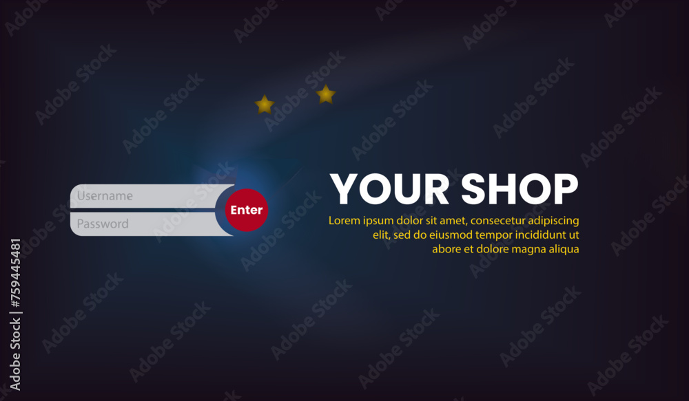 vector, editable, background, Registration and Login Form. Colorful ...