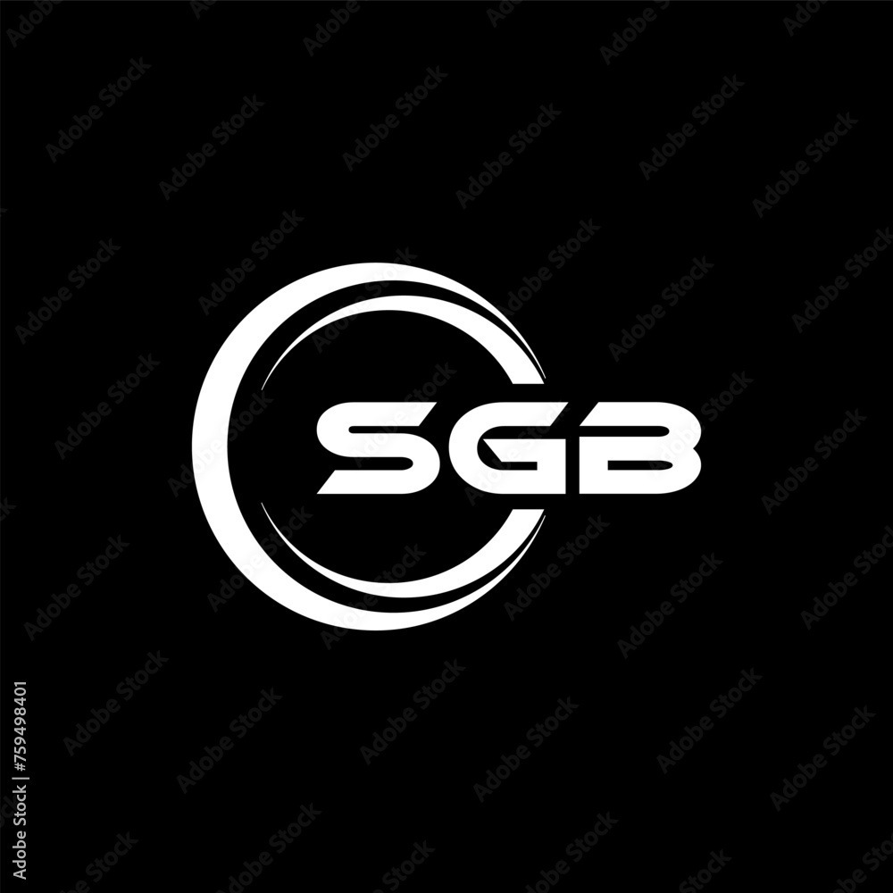 SGB letter logo design in illustration. Vector logo, calligraphy ...