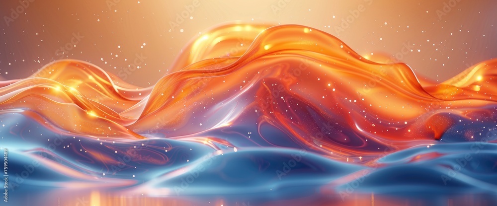 Blue and orange gradient dynamic fluid background stock illustration, Background HD For Designer ...