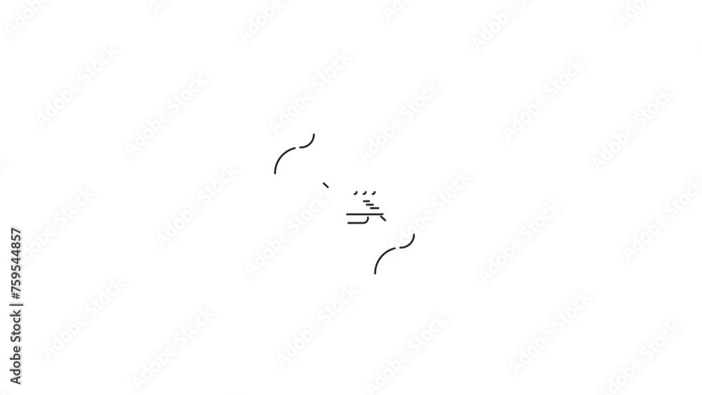 Discussion symbol. People speaking icon. Two people talking animation ...