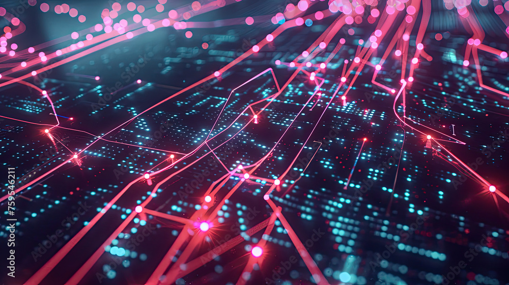 Cybernetic Synapse: Visualizing the Digital Pulse. This VR network map embodies the pulsating ...