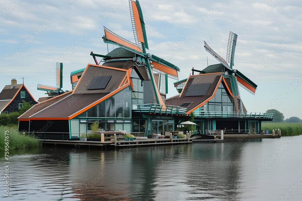 Modernized Dutch windmills, transformed into automated living spaces ...