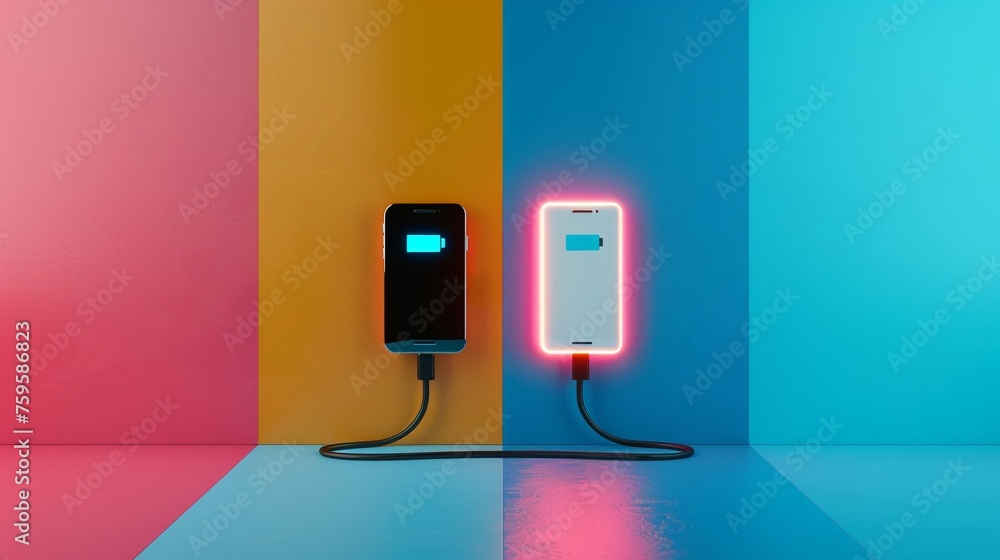 A comparative display of safe vs unsafe charging environments for ...