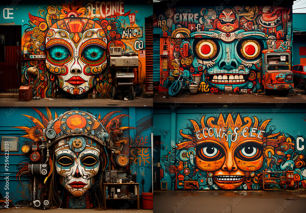 Foto de Discover the unique art of graffiti on building facades ...