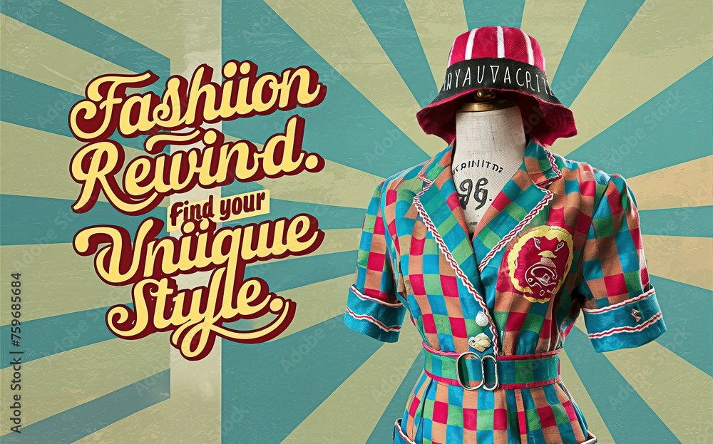 "Fashion Rewind - Find your Unique Style" Vintage-inspired patchwork ...