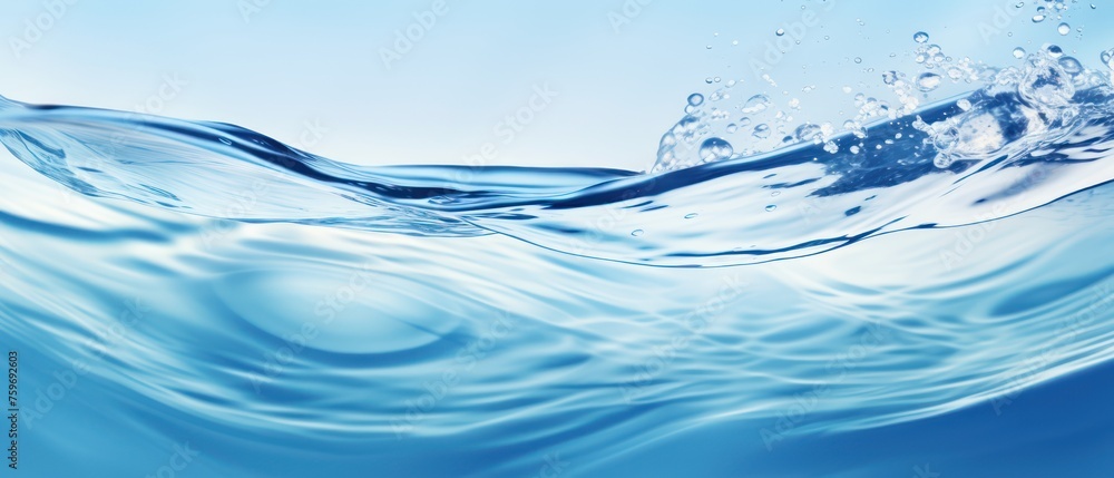 water wave underwater blue ocean swimming pool wide panorama background ...