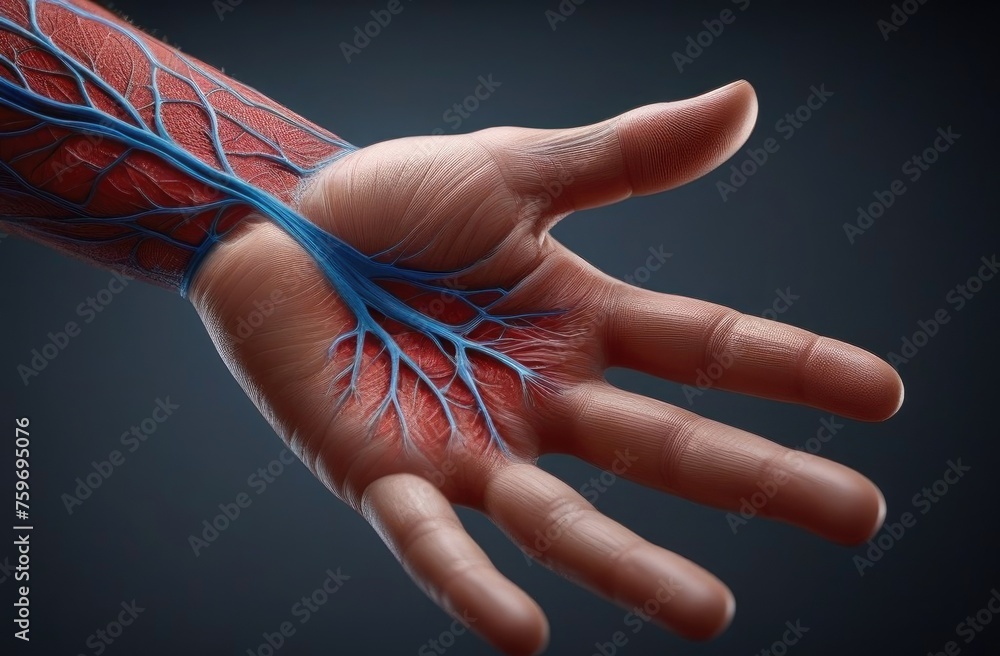Ilustração do Stock: Illustration of the anatomy of the human hand ...