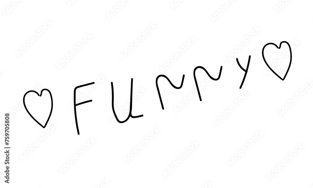 Furry lettering. Handwritten doodle sketch text . Vector phrase ...