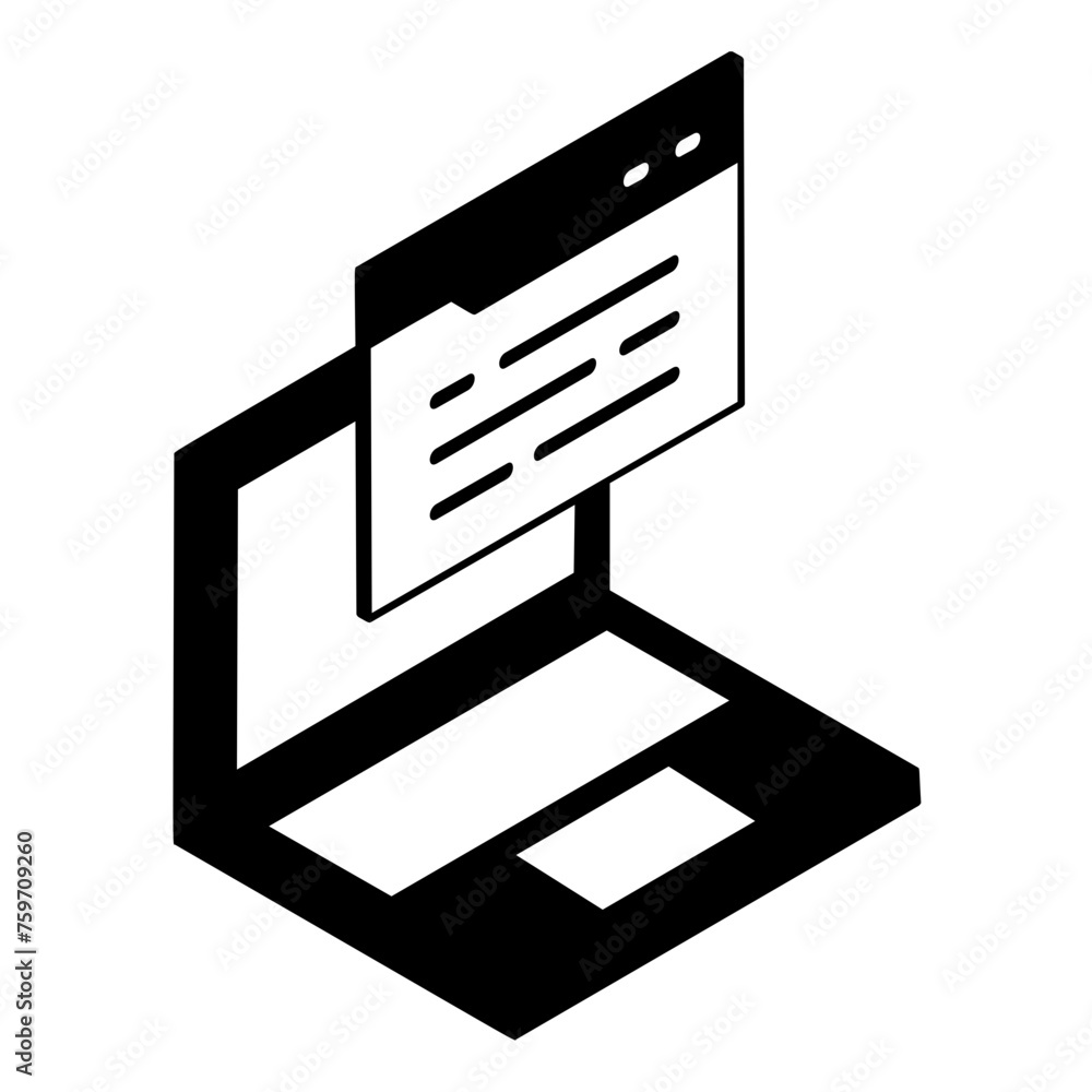 Installing web browser or Software Program isometric concept, Loading web builder tool vector ...