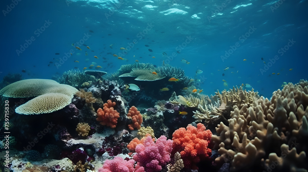 Ultrawide Coral Reef wallpaper. Sea flower. Living coral and reef ...
