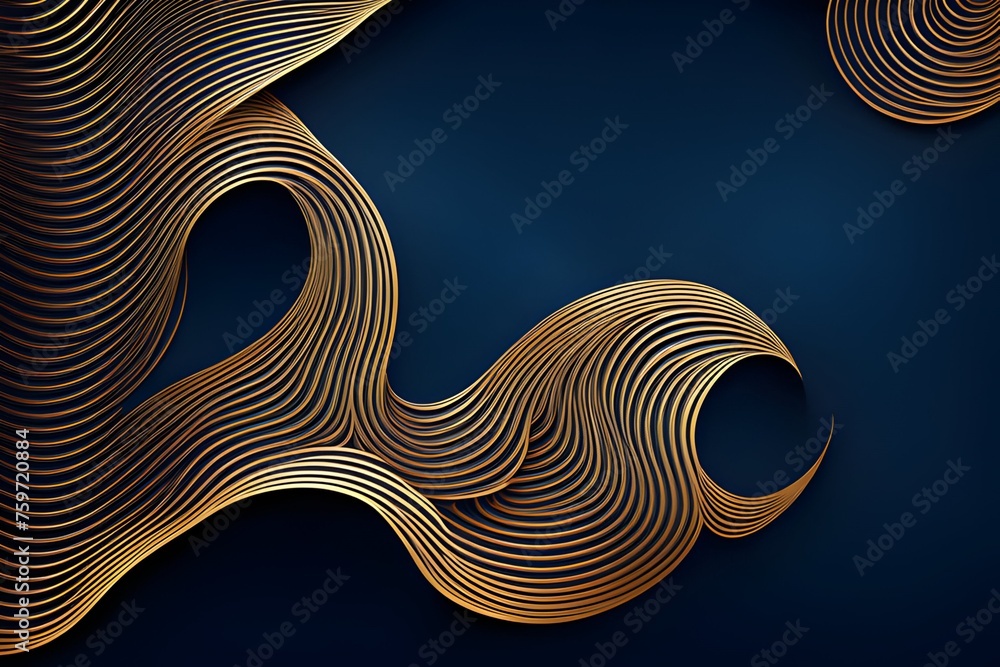 3d modern wave curve abstract background luxury paper cut. Perfect for ...