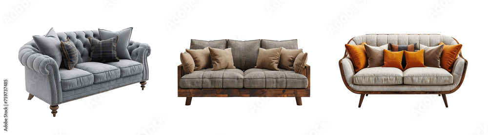 Sofa on transparent background png. Collection of sofa interior designs ...