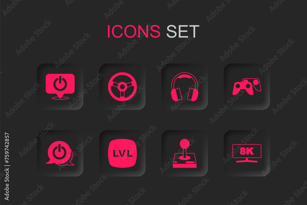 Set Level game, Racing simulator, Power button, Joystick for arcade machine, Game controller ...