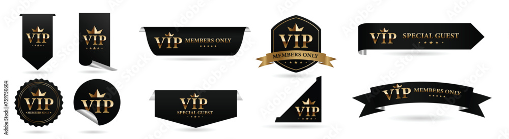 Vip labels Vector Set, Premium membership icon. Modern vector ...