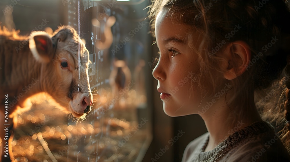Young Girl Enthralled by Watching Sheep on TV: A Heartwarming Moment of ...