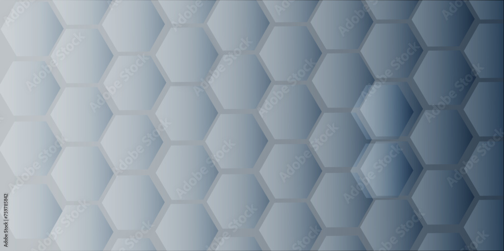 Abstract hexagon digital light blue geometric shape vector technology ...
