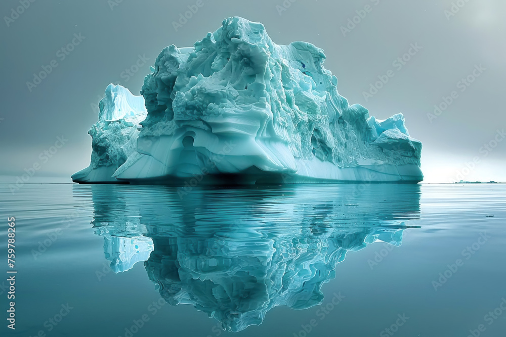 Unseen Layers, Iceberg beneath the water, Environmental Awareness Stock ...