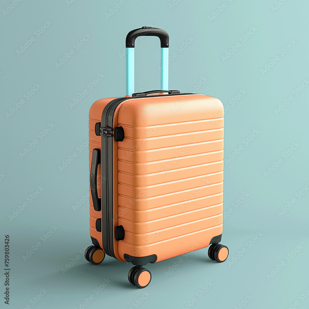 Chic Luggage Presentation Exude Sophistication with Mockup Stock Photo ...