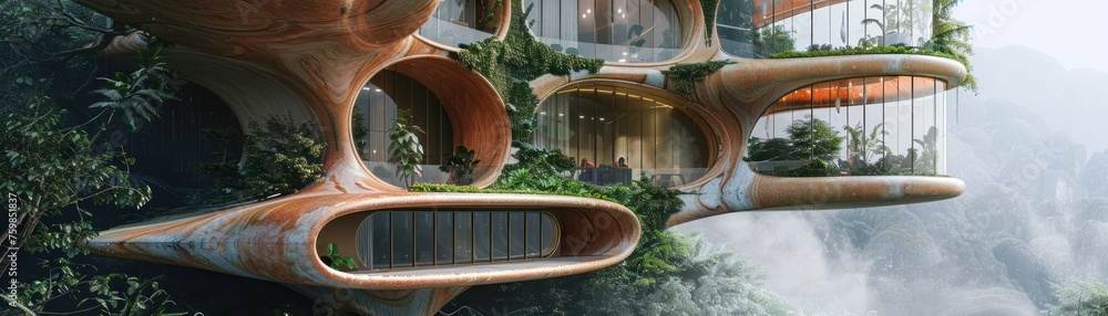 Witness the elegance of nature-inspired buildings, where biomimetic ...