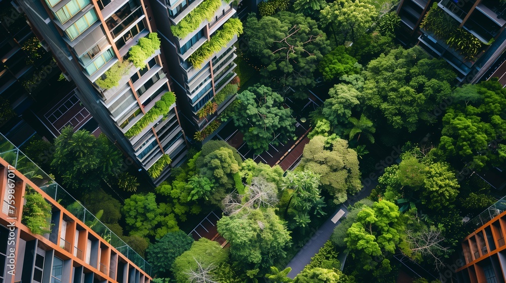 Nature-Based Solutions (NbS) concept, showcasing a sustainable urban ...