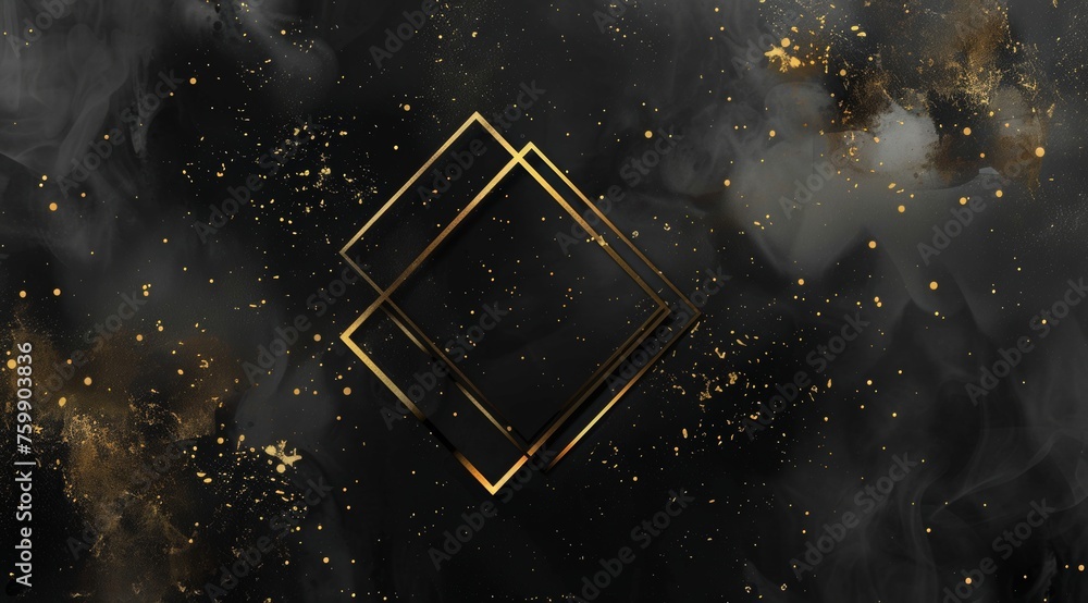 Luxury gold and black premium vip card background. A golden square ...