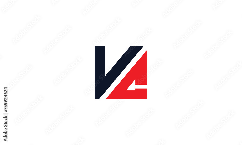 Black and red VC letter. VC logo. VC design. CV letter logo design ...