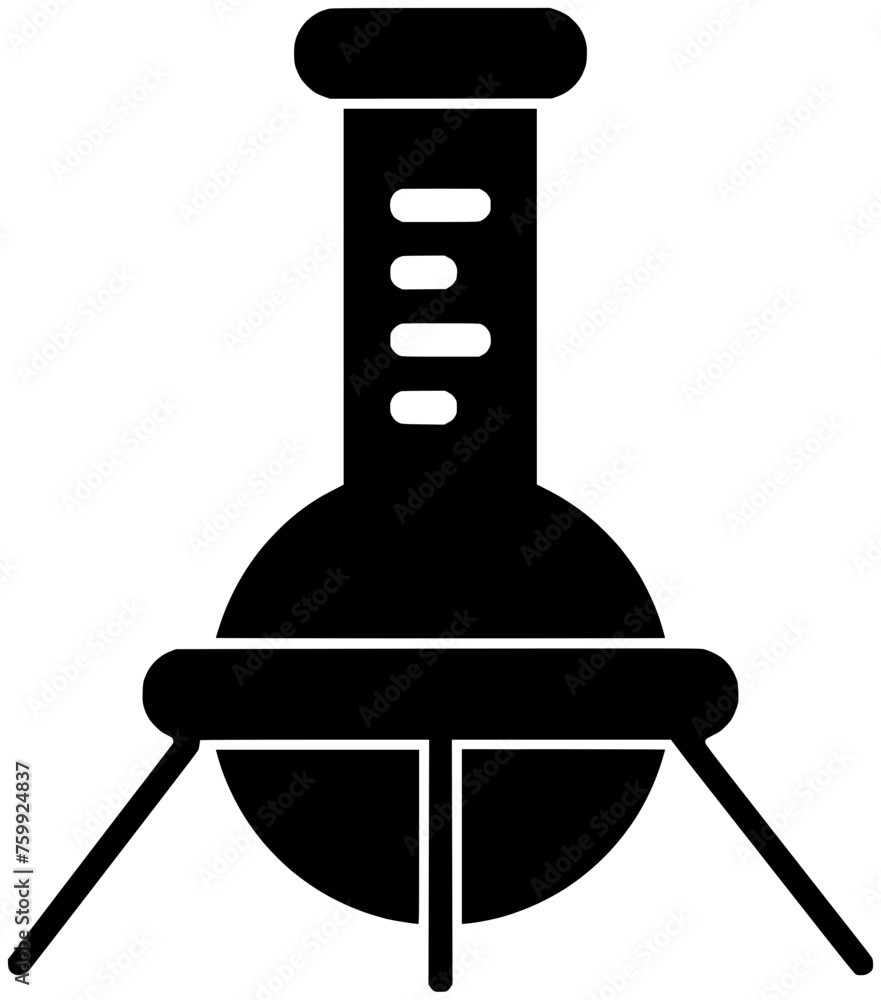 chemistry illustration research silhouette laboratory logo apparatus ...