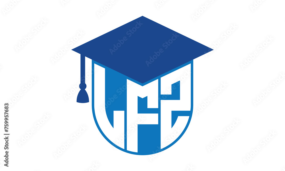 LFZ initial letter academic logo design vector template. school college ...