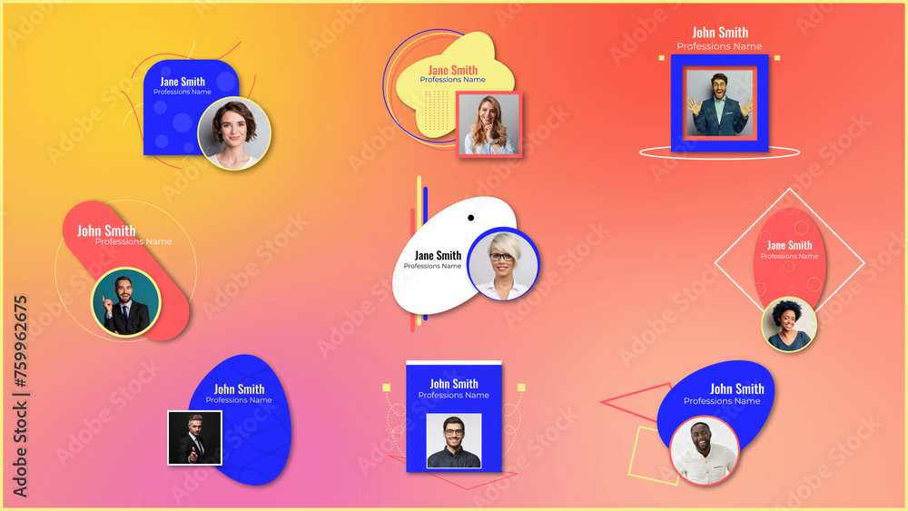 Demonstration of a person's profile in the original color form with ...