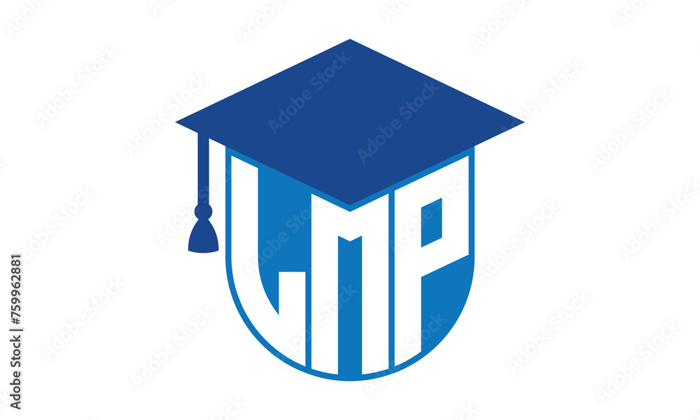 LMP initial letter academic logo design vector template. school college ...