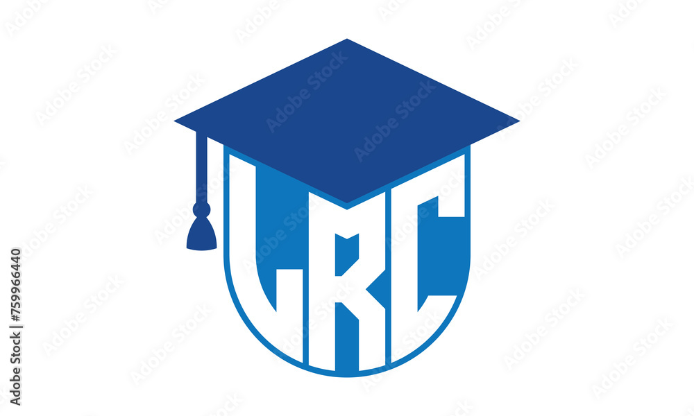 LRC initial letter academic logo design vector template. school college ...