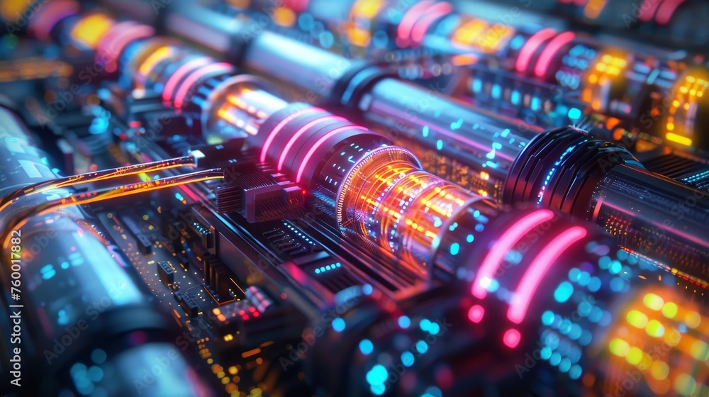 Detailed illustration showcases intricate design of fiber optic cable ...