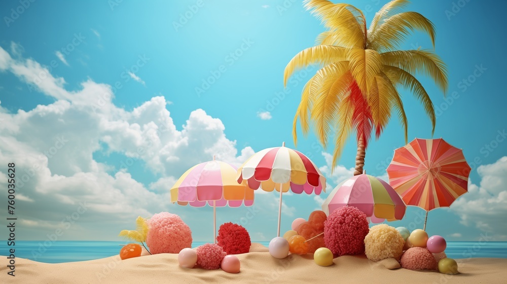 Colorful Summer Background. Summer Background Design. Stock Photo ...