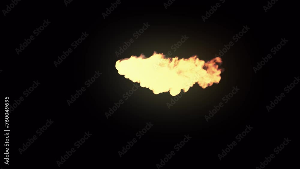 Animated Fire Effects VFX with Colored Variation and Glow Effect on ...